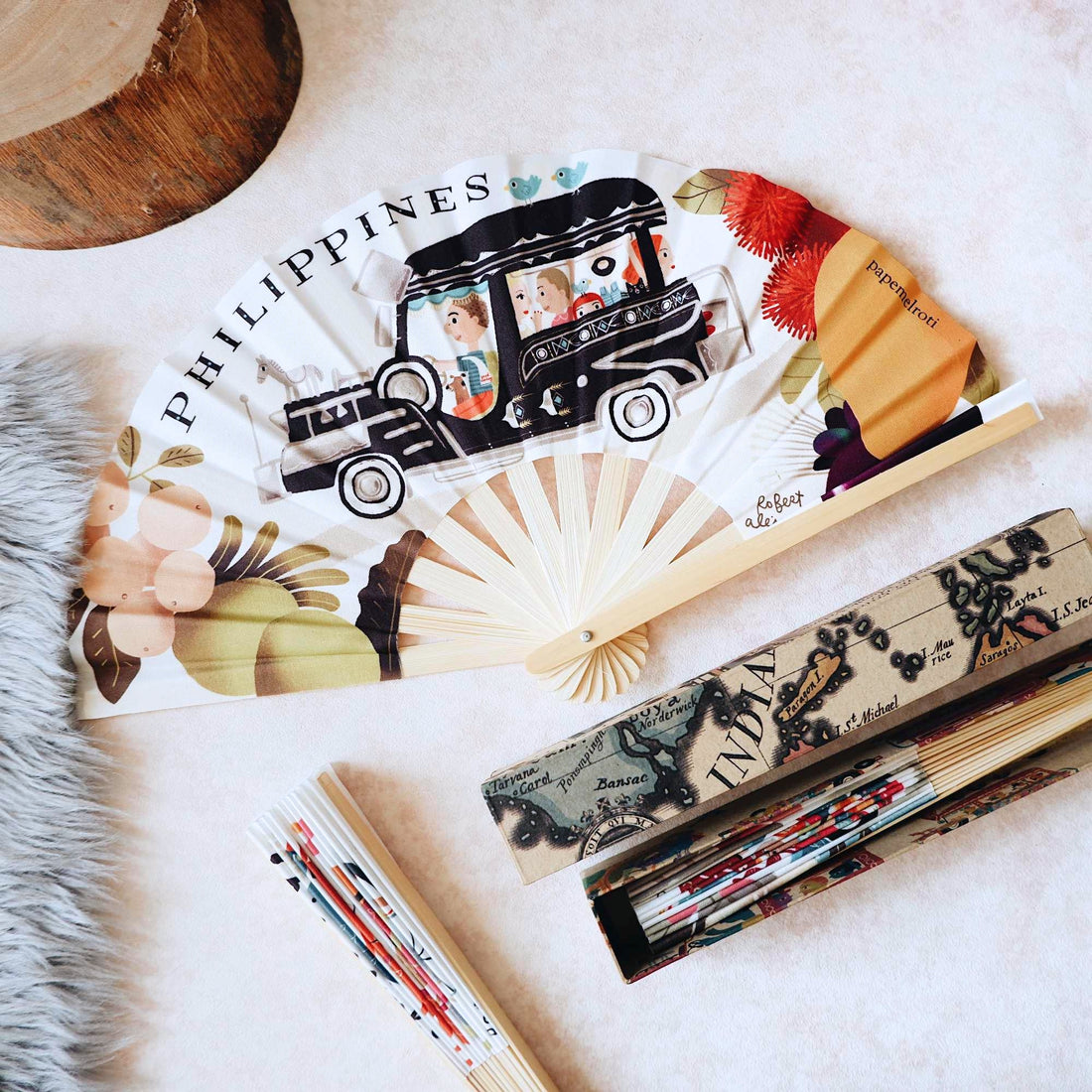 Philippine Jeepney Fan (Black) by Papemelroti • Likhaan