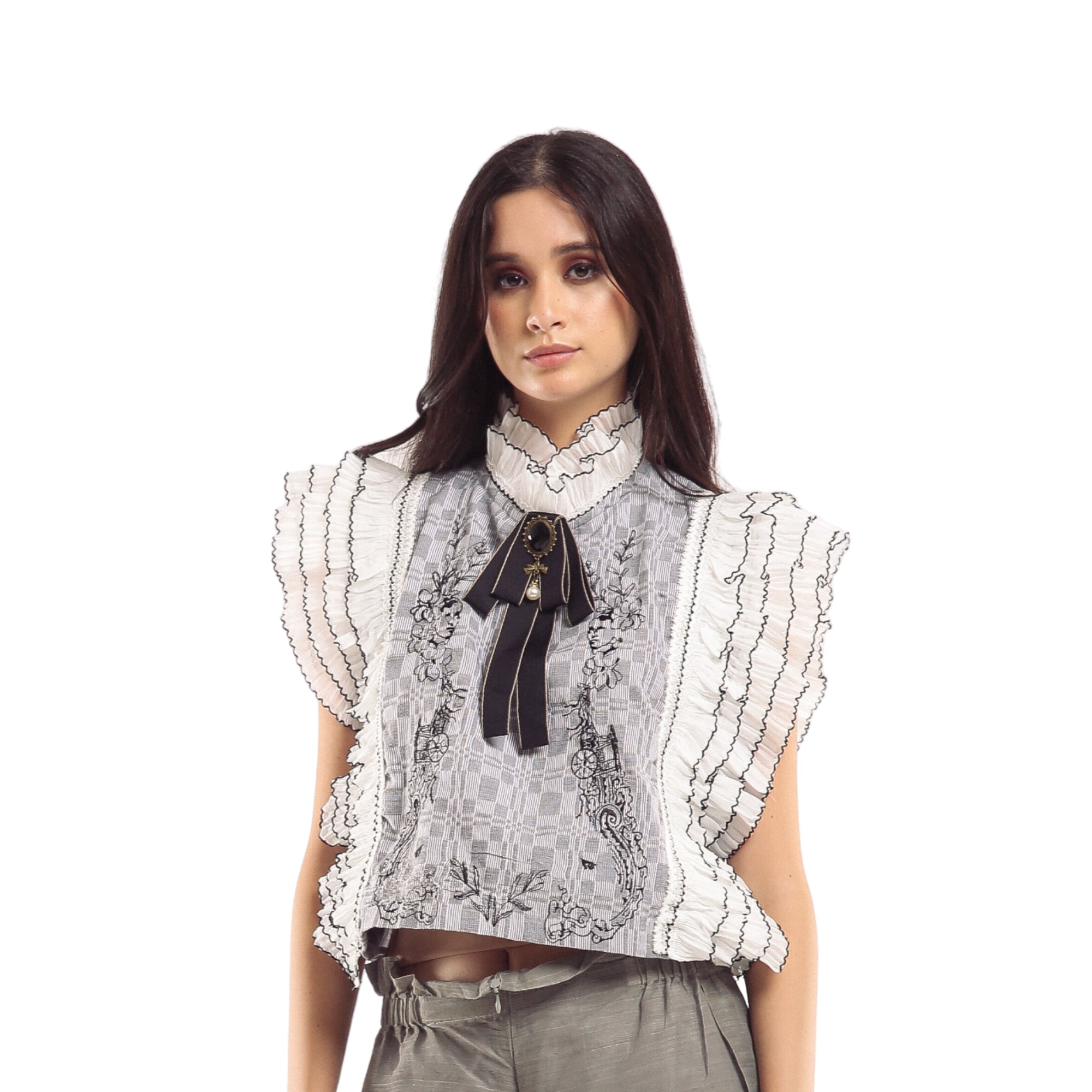 Wika Barong Crop Top by Happy Andrada • Likhaan