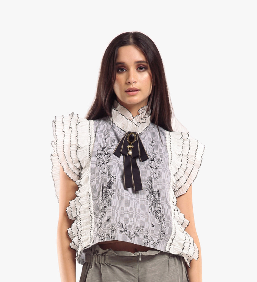 Wika Barong Crop Top by Happy Andrada • Likhaan