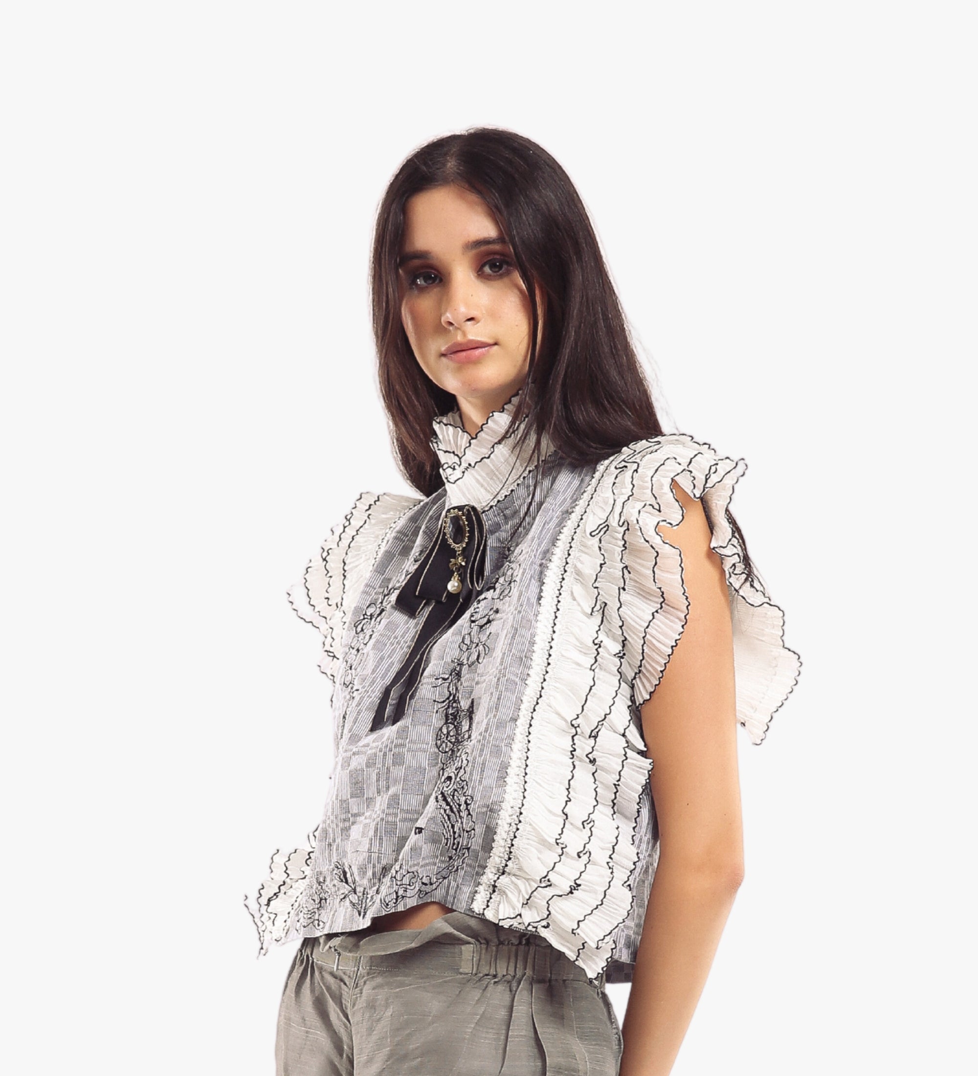 Wika Barong Crop Top by Happy Andrada • Likhaan